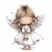 14 Playful Festive Angels Clipart Bundle, Printable Watercolor Angel ...