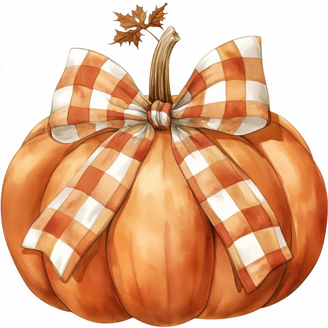 13 Halloween Pumpkin Clipart Bundle, Printable Watercolor Halloween ...