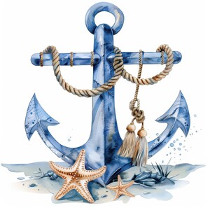 14 Nautical Anchor Clipart Bundle, Anchor Clipart Set, Nautical Decor ...