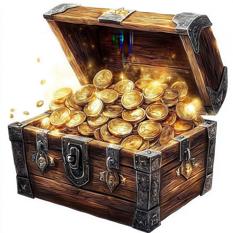 15 Treasure Chest Clipart Bundle, Adventure Chest Illustrations ...