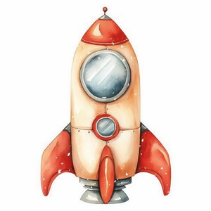 13 Space Rocket Clipart Bundle, Rocket Images Illustrations, Printable ...