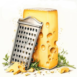 15 Grated Cheese Clipart Bundle, Cheese Grater and Shredder ...