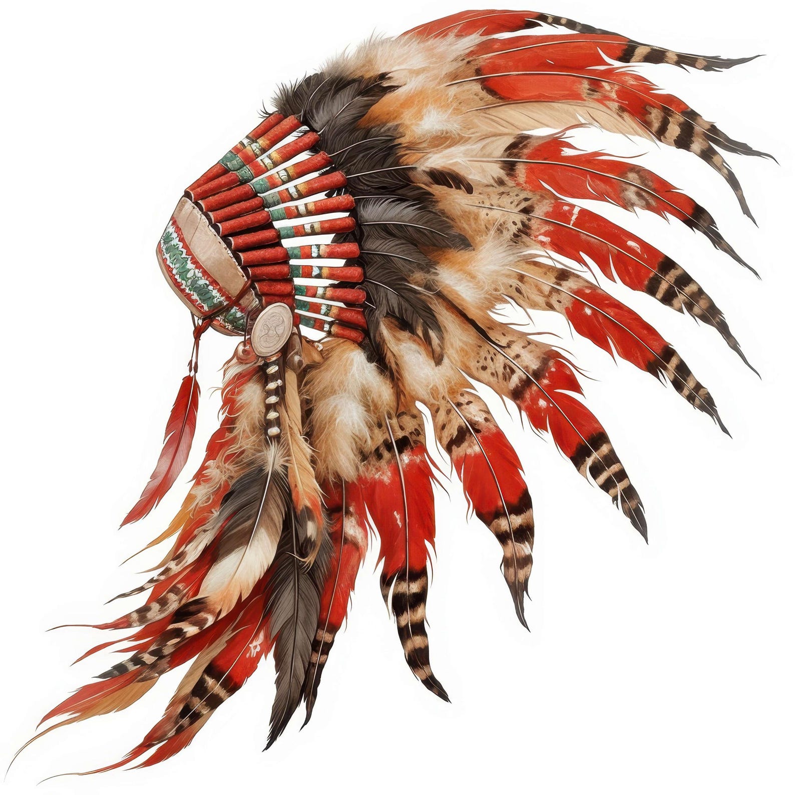 12 Native American Head Dress Clipart, Indian Dress Images, Printable ...