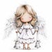 14 Playful Festive Angels Clipart Bundle, Printable Watercolor Angel ...