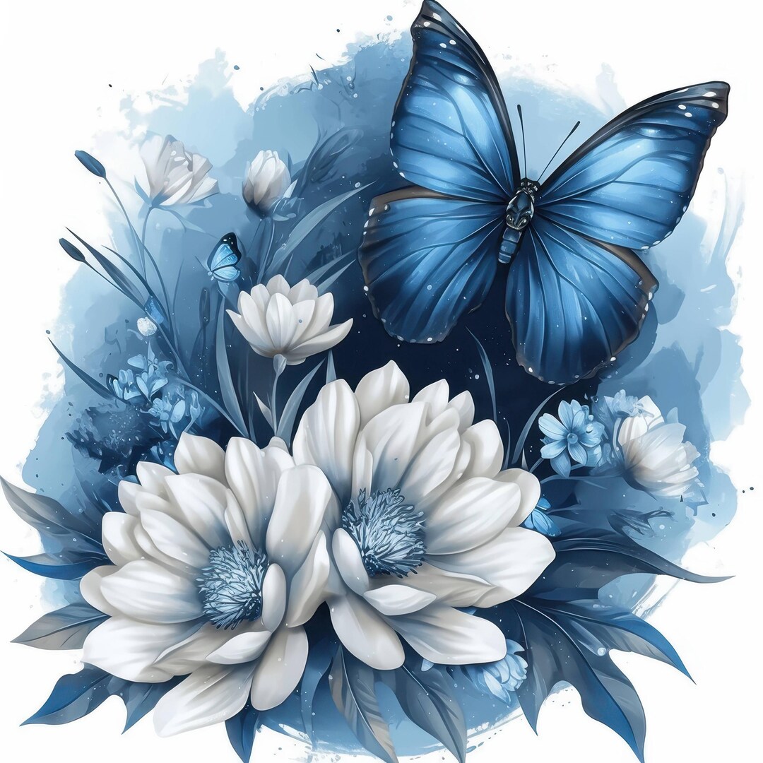 12 Shabby Chic Butterfly Clipart Bundle, Elegant Butterfly Prints ...