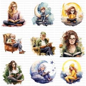 Watercolor Bookworms Clipart Painted Bookworm Clipart Bookworm, Book ...