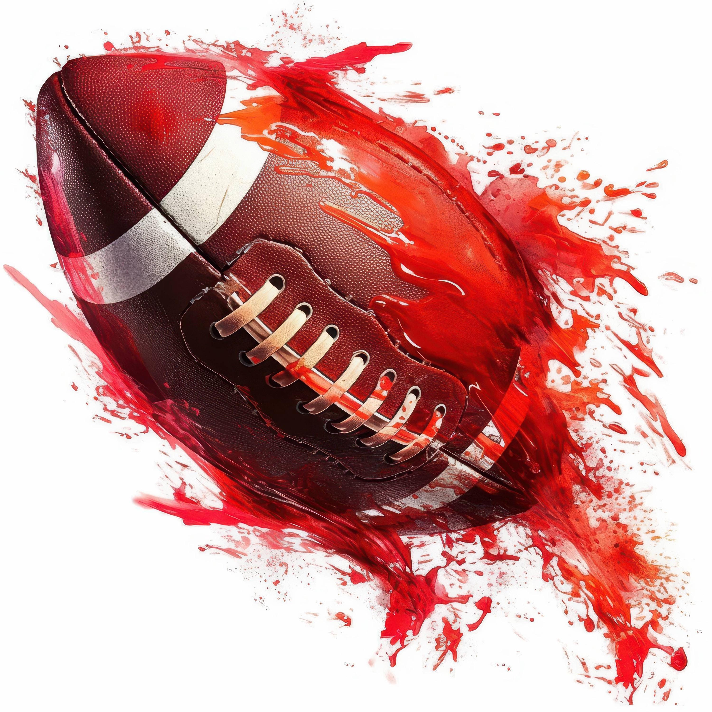 18 Football Clipart Bundle Set 2 , Printable Watercolor Images, Floral ...
