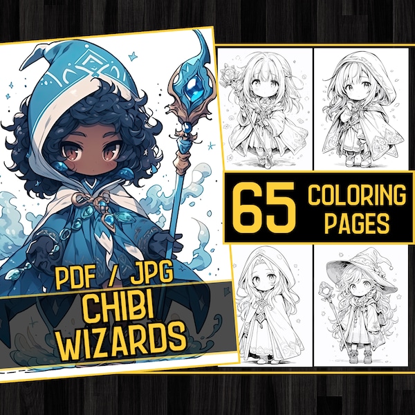 Chibi Necromancer Coloring - Etsy