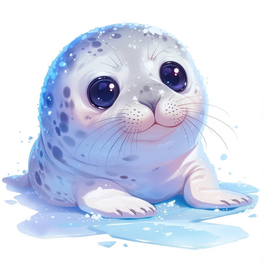 24 Cute Baby Seal Clipart Bundle, Cute Sea Animals Clipart, Animals ...