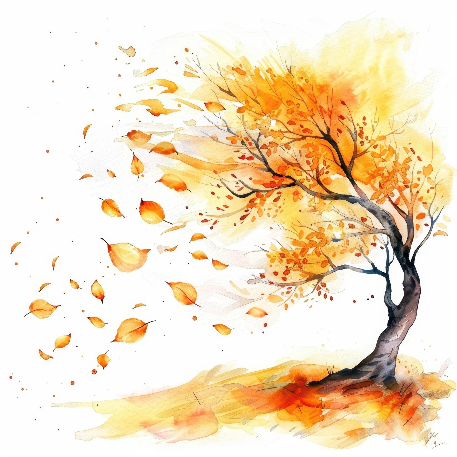 Set of 19 Autumn Tree Leaf Clipart Image Bundle, Autumn Clipart, High ...