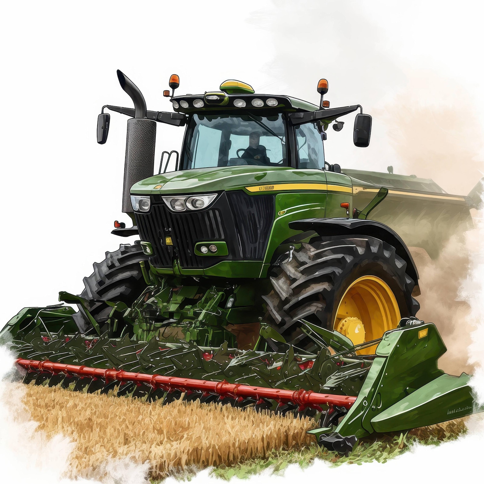 14 Combine Harvester Clipart Bundle, Farm Tractor Illustrations ...