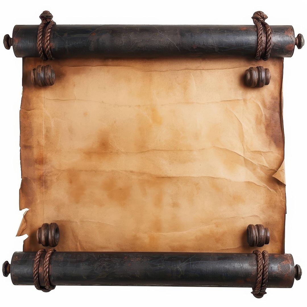 17 Antique Paper Clipart Bundle, Medieval Scroll Illustration ...