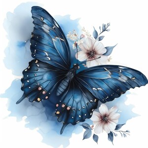 12 Shabby Chic Butterfly Clipart Bundle, Elegant Butterfly Prints ...