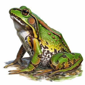 10 Realistic Frog Clipart Bundle, Watercolor Animal in Nature Printable ...