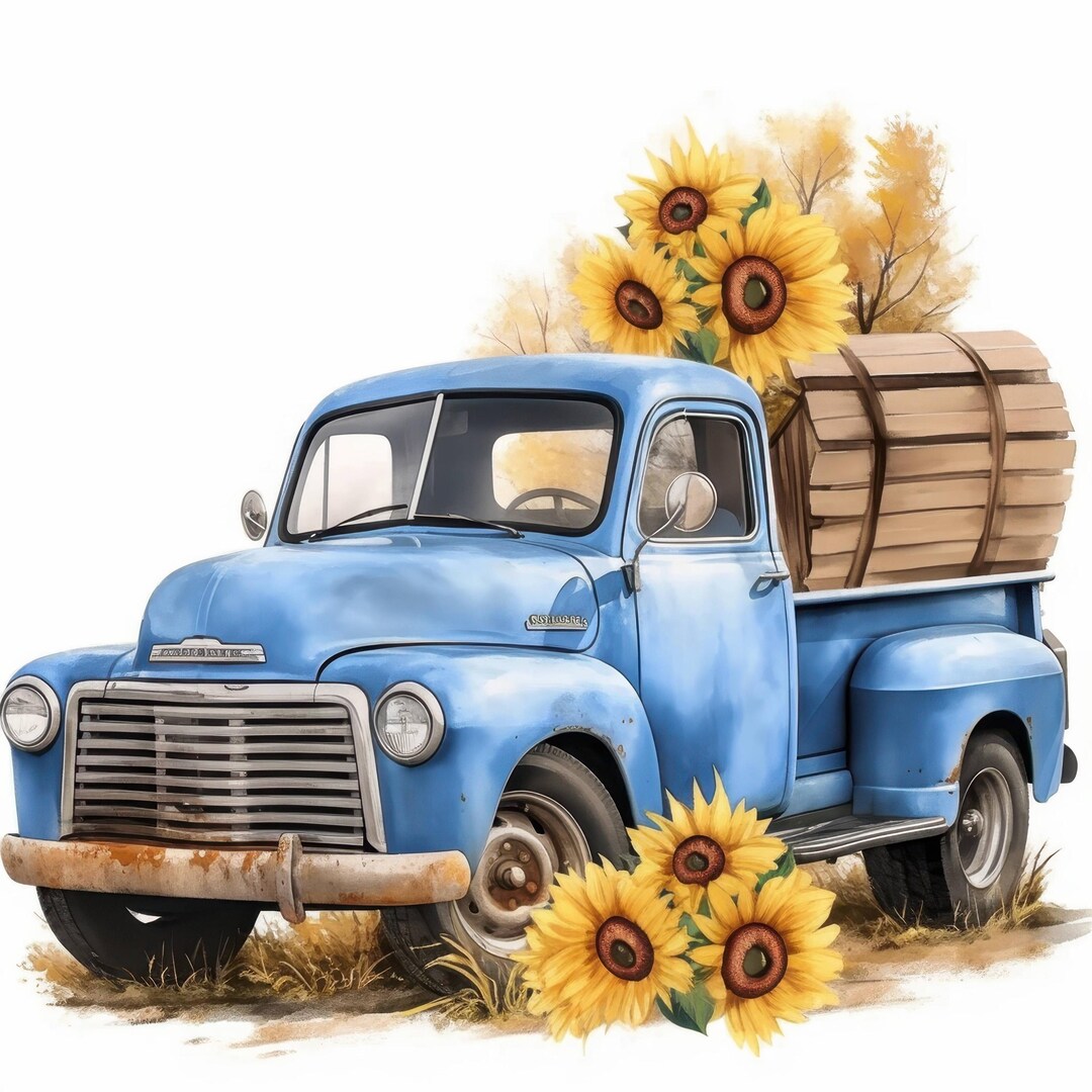 13 Rustic Farm Truck Clipart Bundle, Vintage Truck Illustrations ...