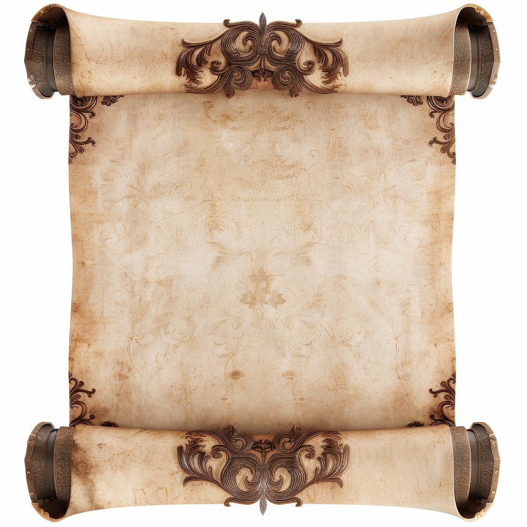 12 Medieval Scroll Clipart Bundle Set 2, Vintage Old Scroll ...