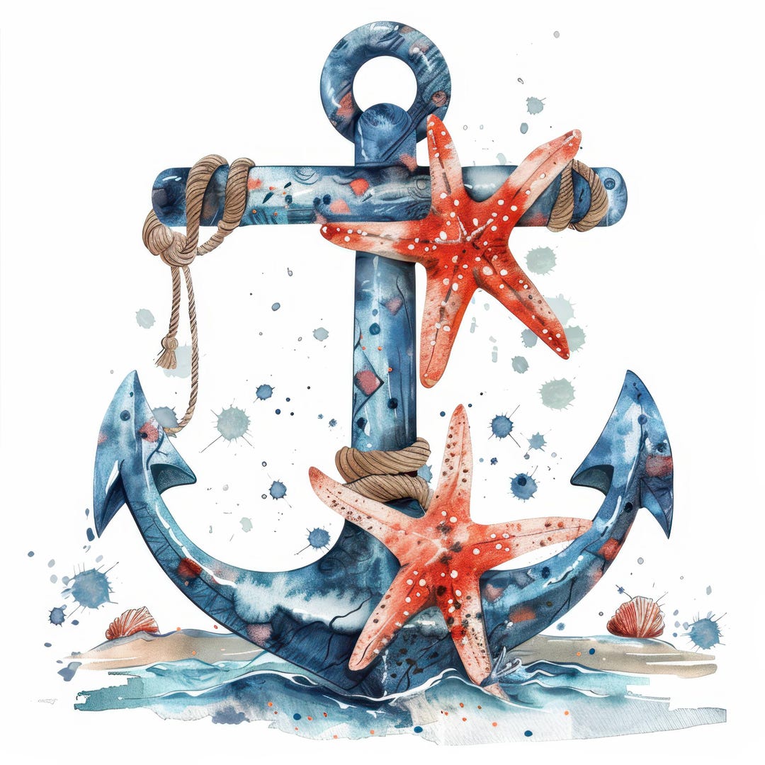 14 Nautical Anchor Clipart Bundle, Anchor Clipart Set, Nautical Decor ...