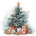 16 Christmas Tree Clipart Set, Festive Collection Graphics, Printable ...
