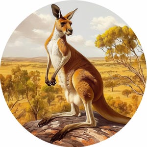 15 Australian Kangaroo Clipart Bundle, Kangaroo Prints Images ...