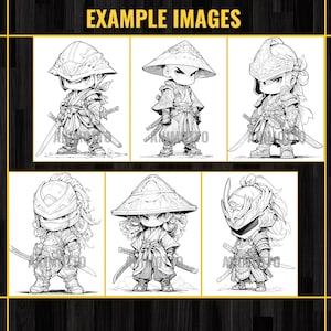 Chibi Samurai Anime Chibi Adult Coloring Book 70 Coloring Page, Anime ...