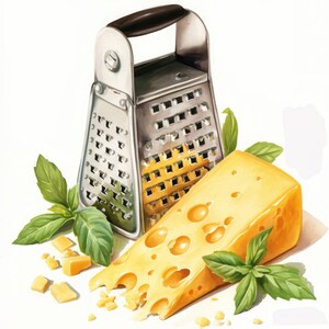 15 Grated Cheese Clipart Bundle, Cheese Grater and Shredder ...