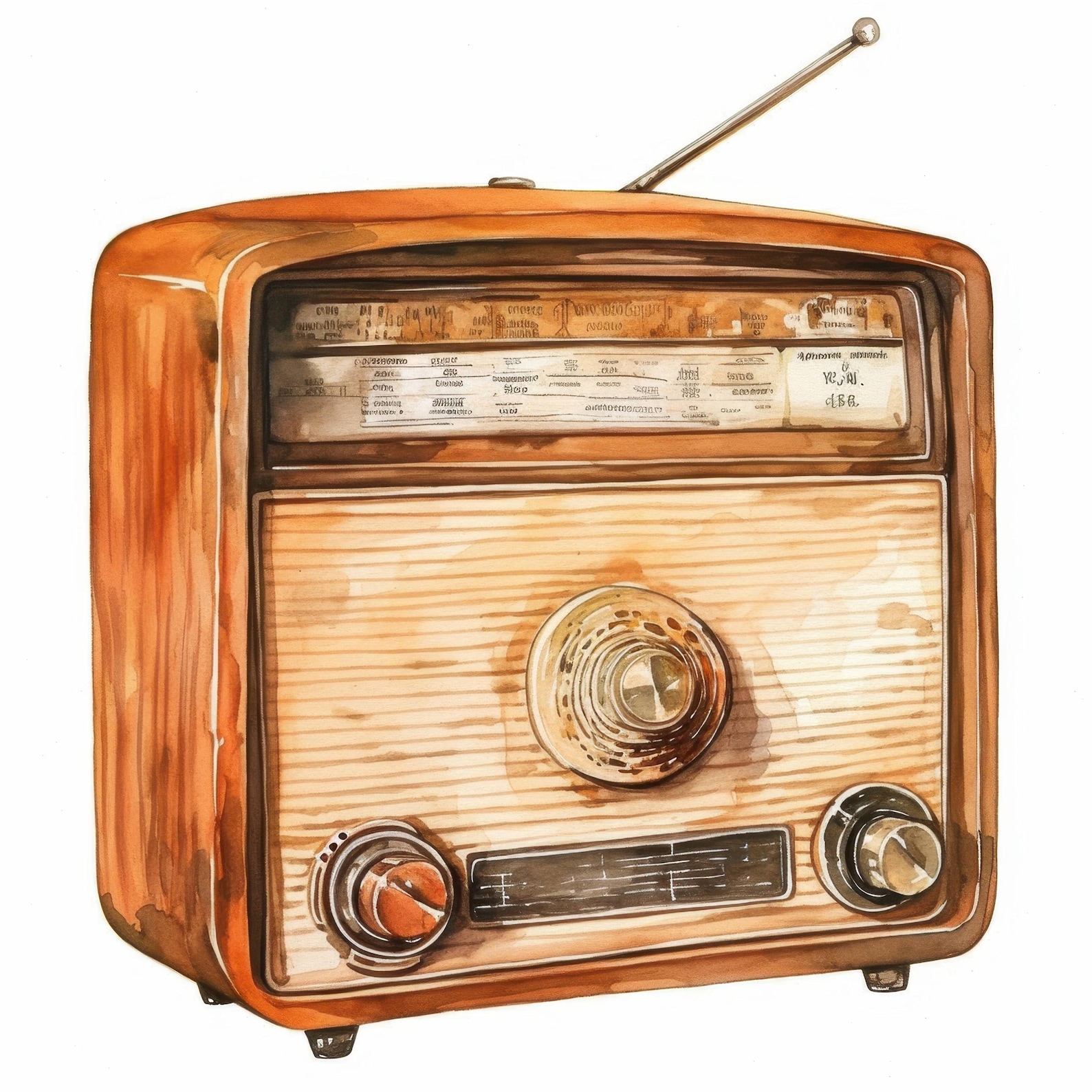 10 Vintage Radio Clipart Bundle, Retro Radio Clipart Image Prints ...