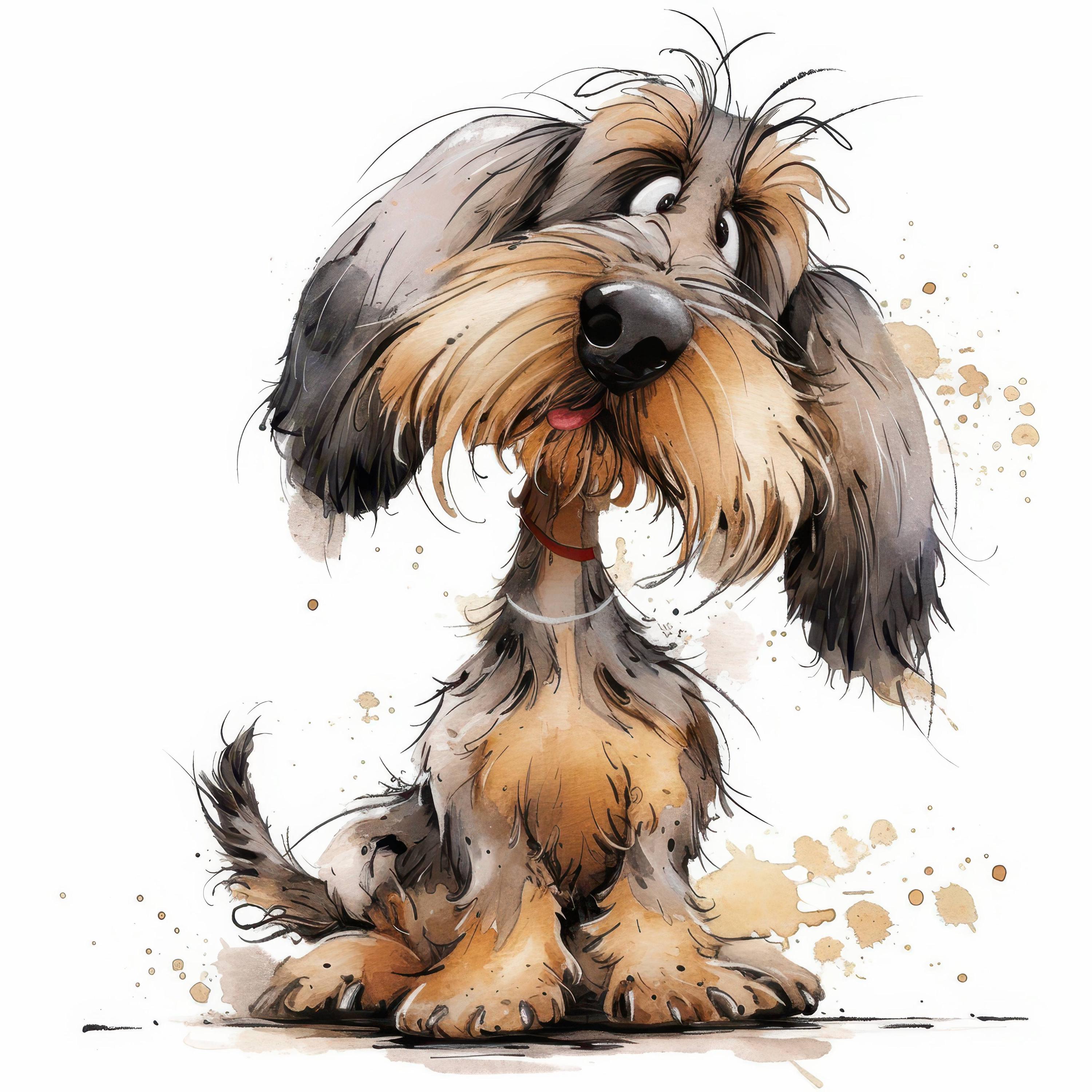 14 Crazy Dog Clipart Bundle, Quirky Dog Designs Illustrations ...