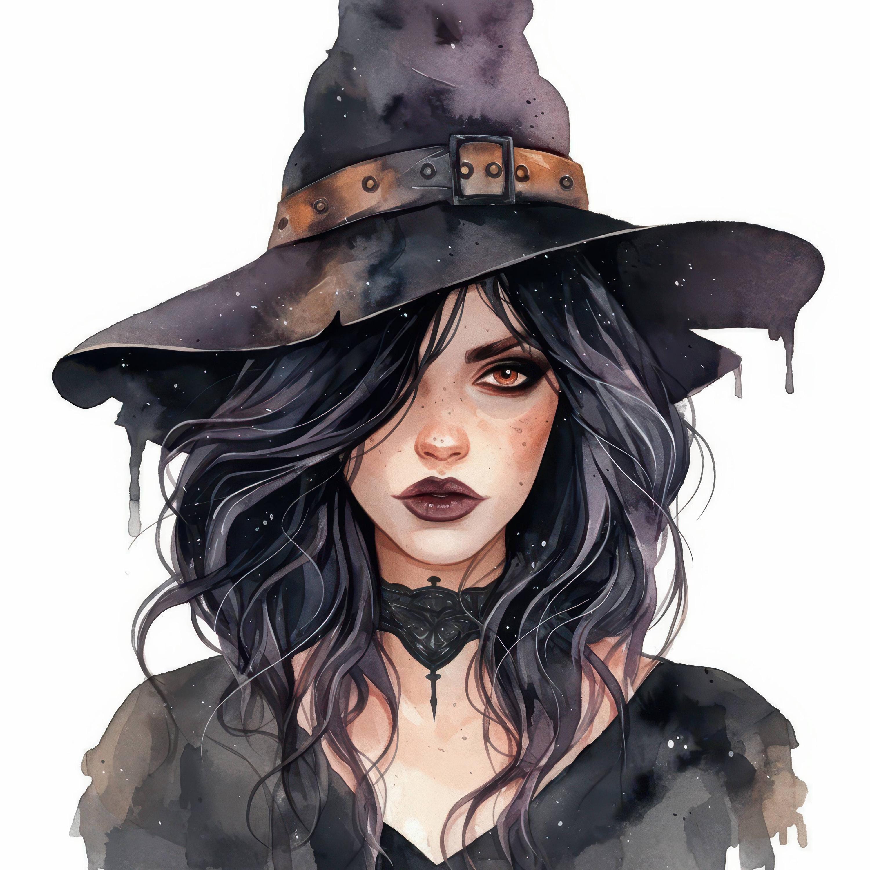 14 Beatiful Witches Clipart Bundle, Card Making Illustrations ...