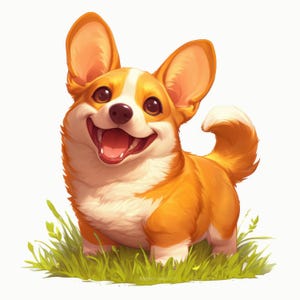 17 Cute Corgi Clipart Bundle, Printable Watercolor Cute Dog Cliparts ...