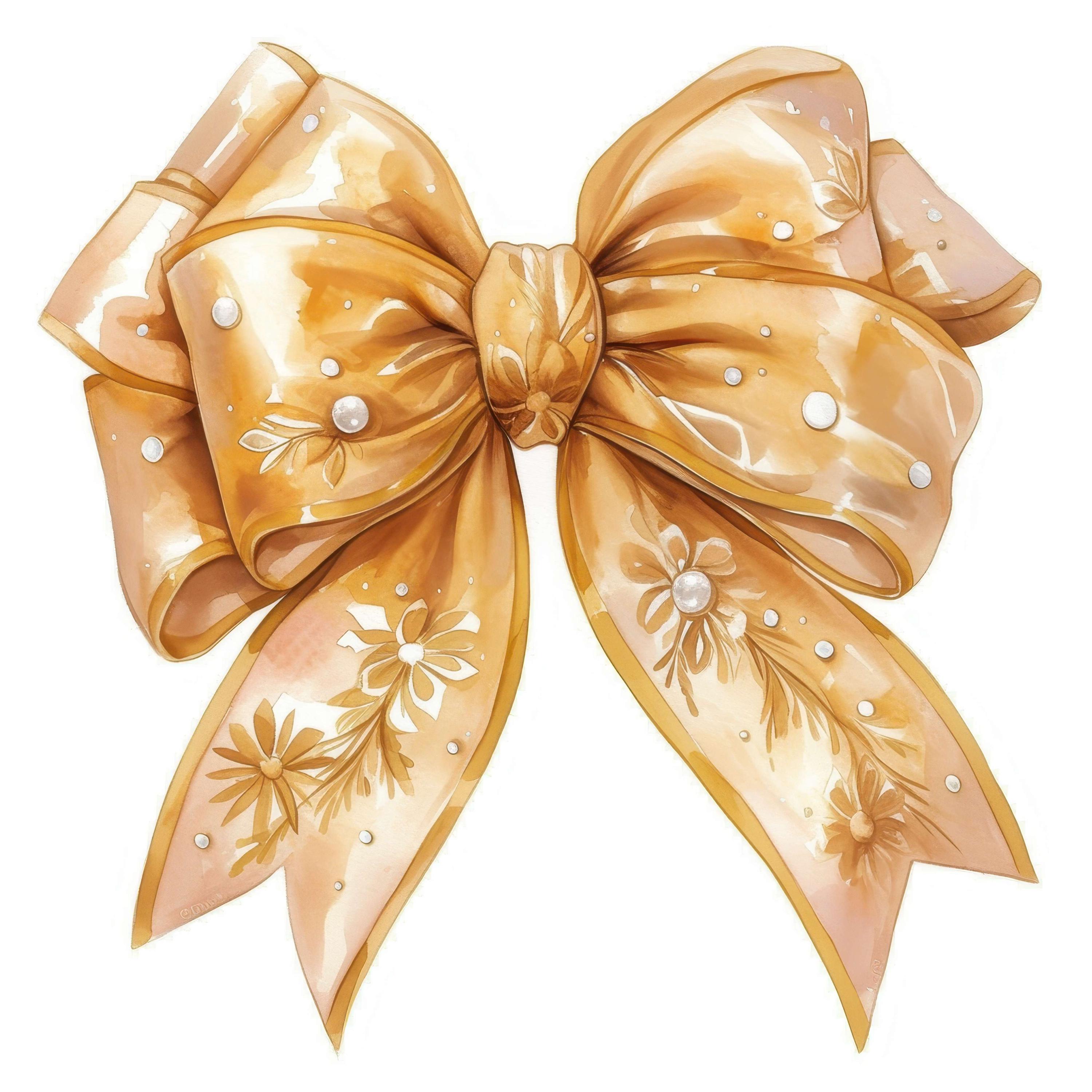 21 Coloured Bows Clipart Set, Printable Watercolor Various Bows Clipart ...