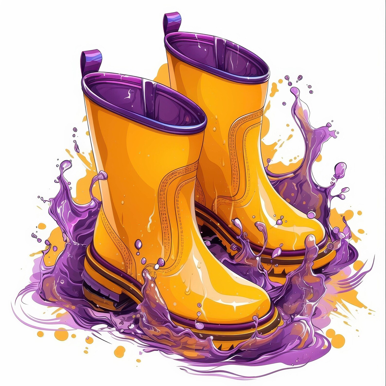 18 Colorful Rain Boots Clipart Bundle, Rain Boots Illustrations ...