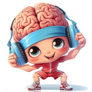15 Cute Brain Clipart Bundle, Adorable Brain Images Illustrations ...