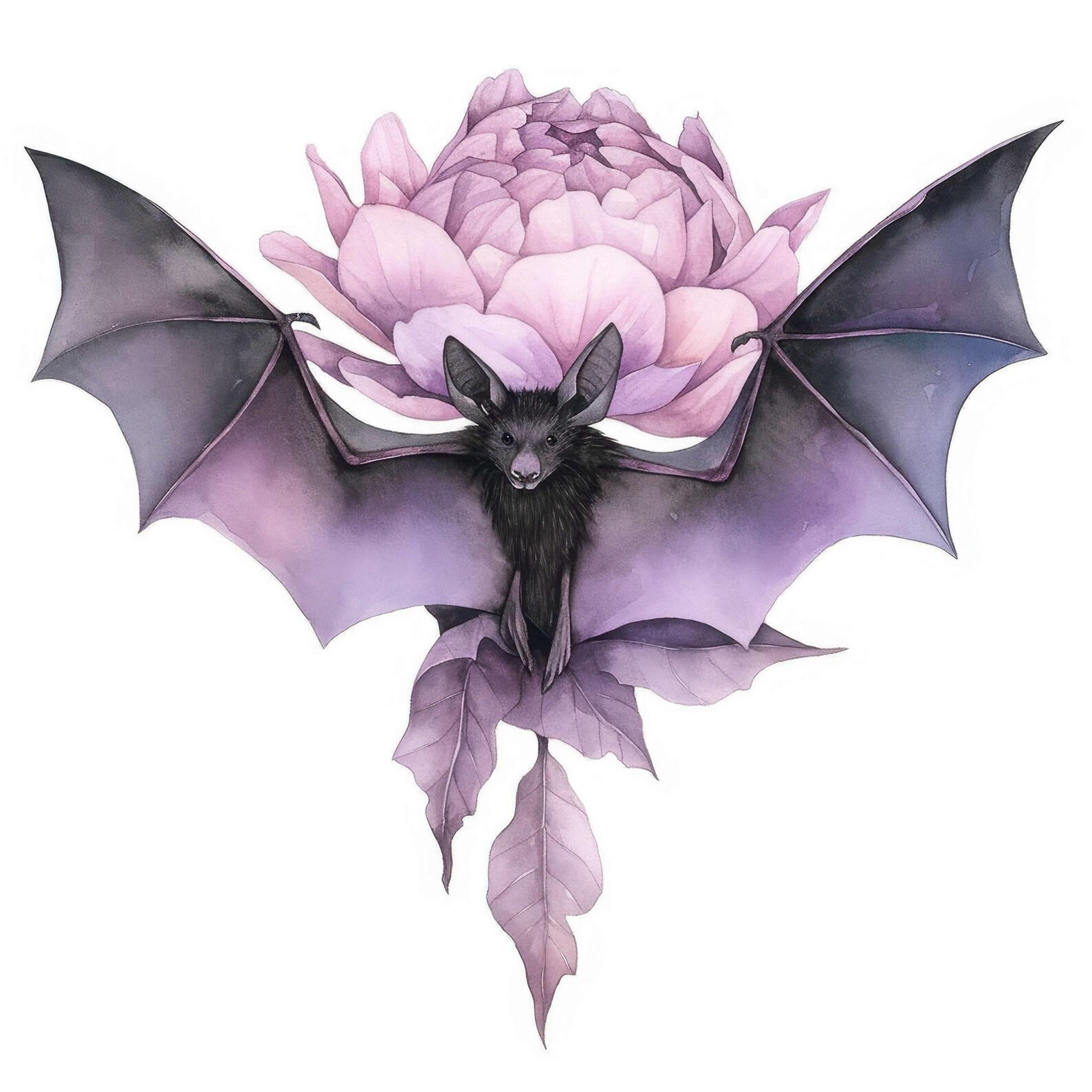 21 Bat Clipart Set, Printable Watercolor Dracula Clipart, High Quality ...