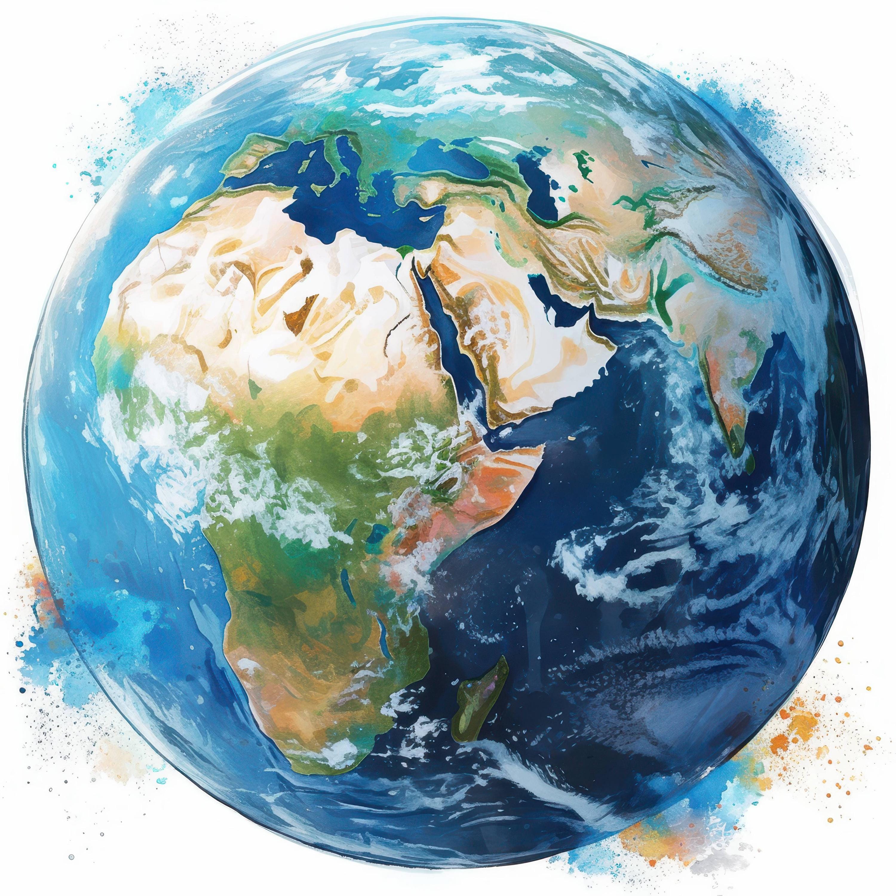 10 Earth From Space Clipart Bundle, World Globe Illustrations ...