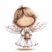 14 Playful Festive Angels Clipart Bundle, Printable Watercolor Angel ...