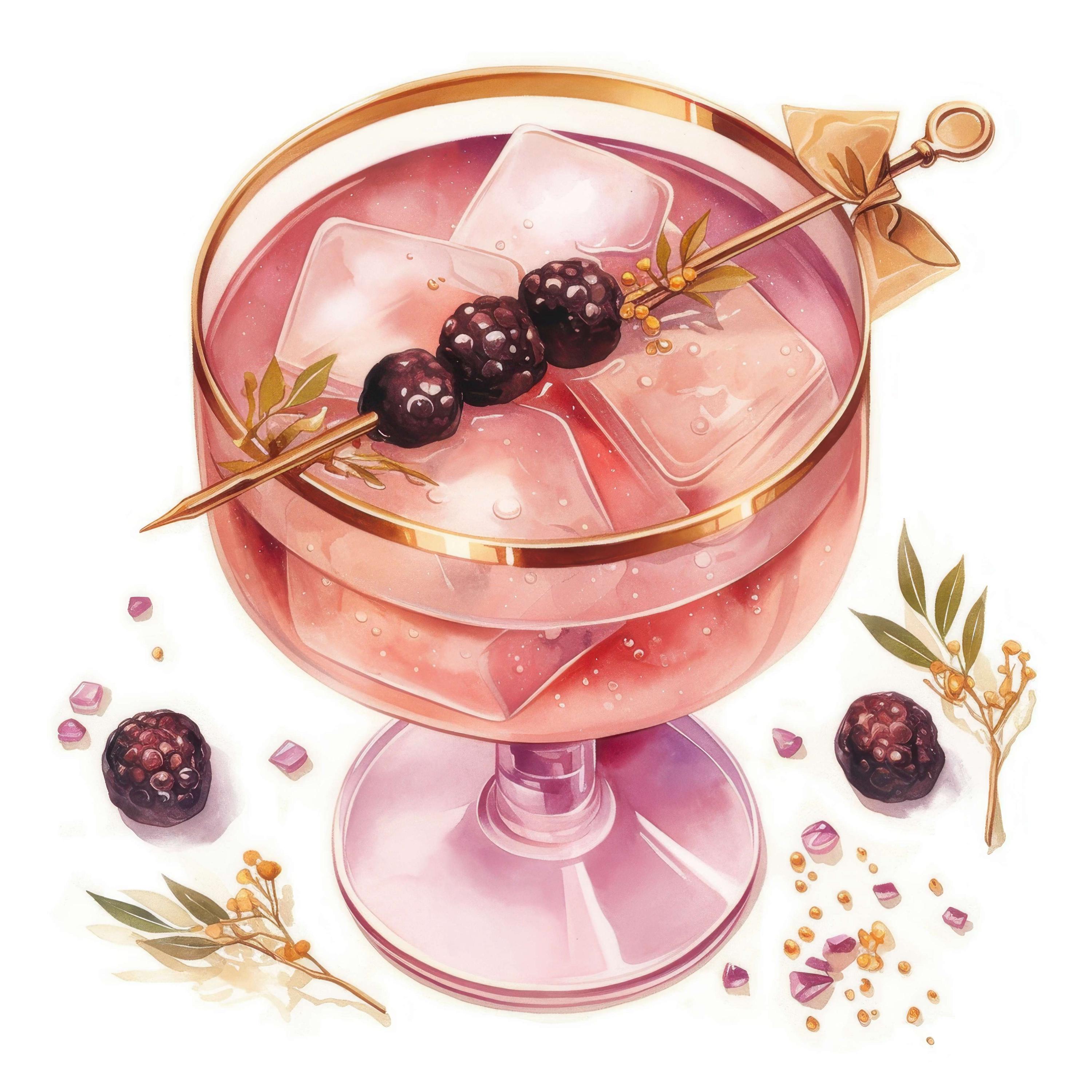 15 Pink Cocktails Clipart Set, Spring Beverages Bundle, Printable ...