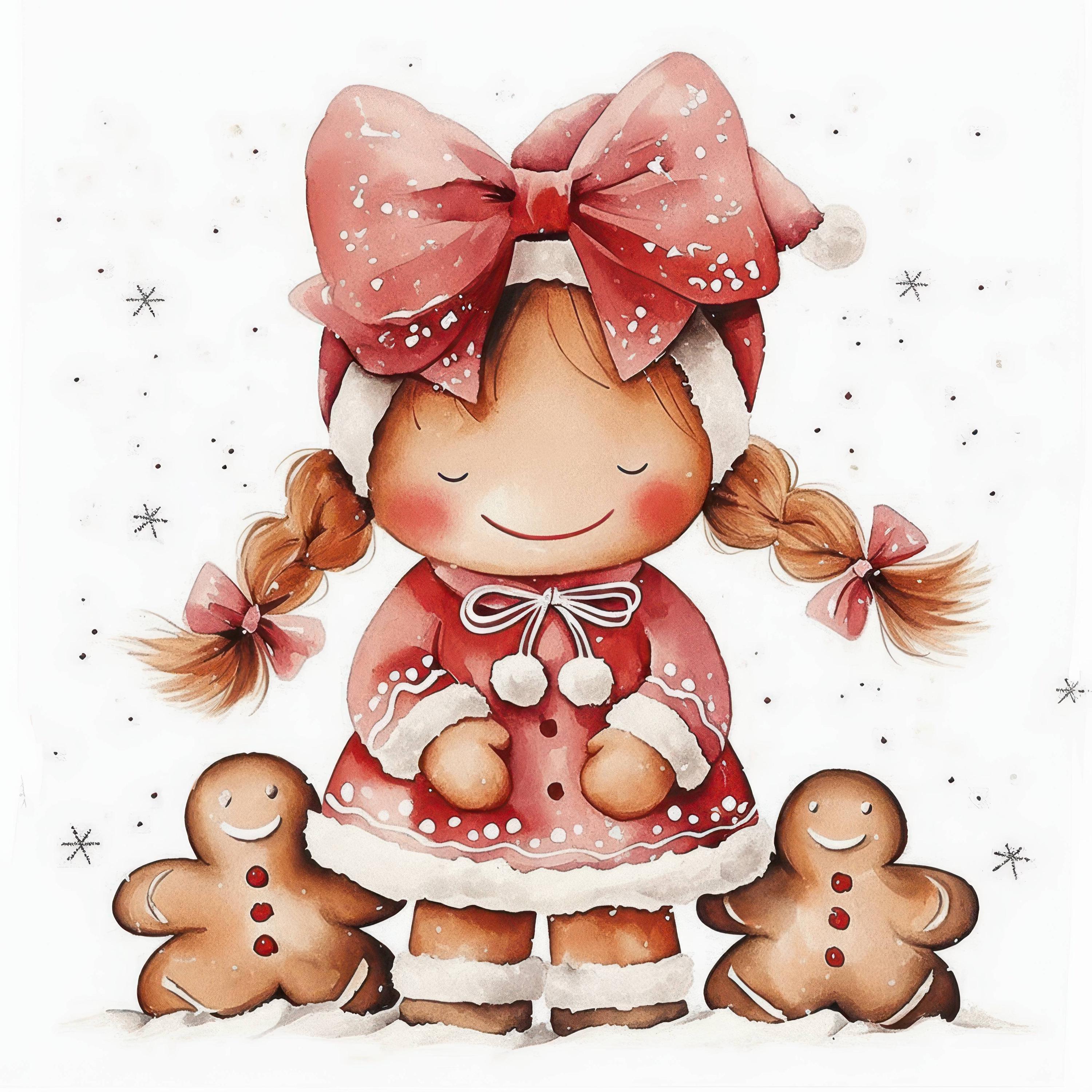 13 Christmas Gingerbread Clipart Bundle, Christmas Prints Images ...