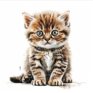 12 Grumpy Sad Kitten Clipart Bundle, Cat Illustrations Graphics ...