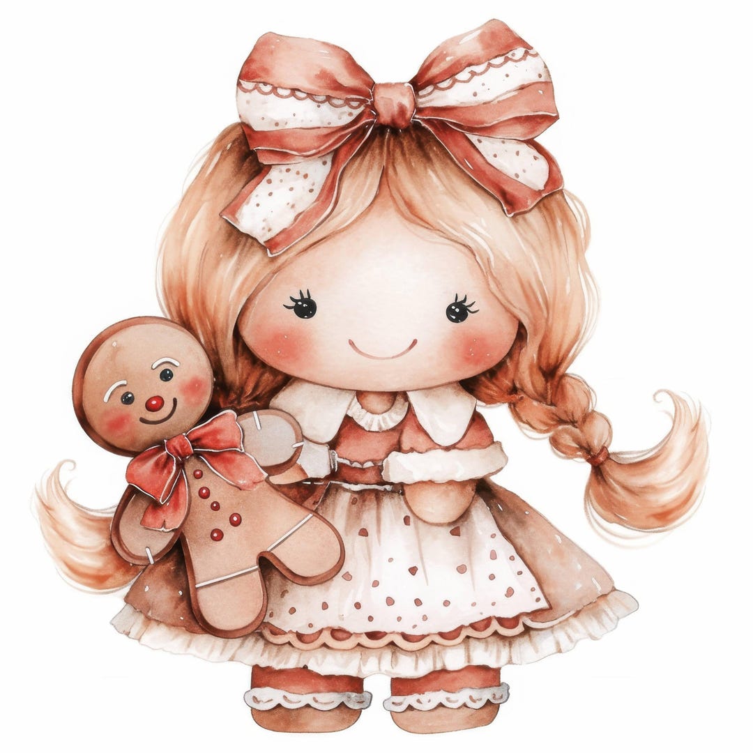 13 Christmas Gingerbread Clipart Bundle, Christmas Prints Images ...