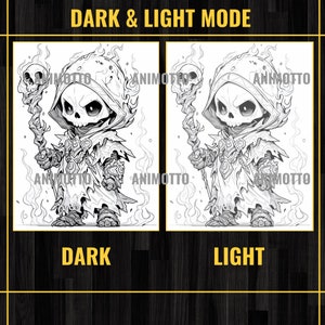 Chibi Anime Necromancers Adult Coloring Book 85 Kawaii Coloring Pages ...