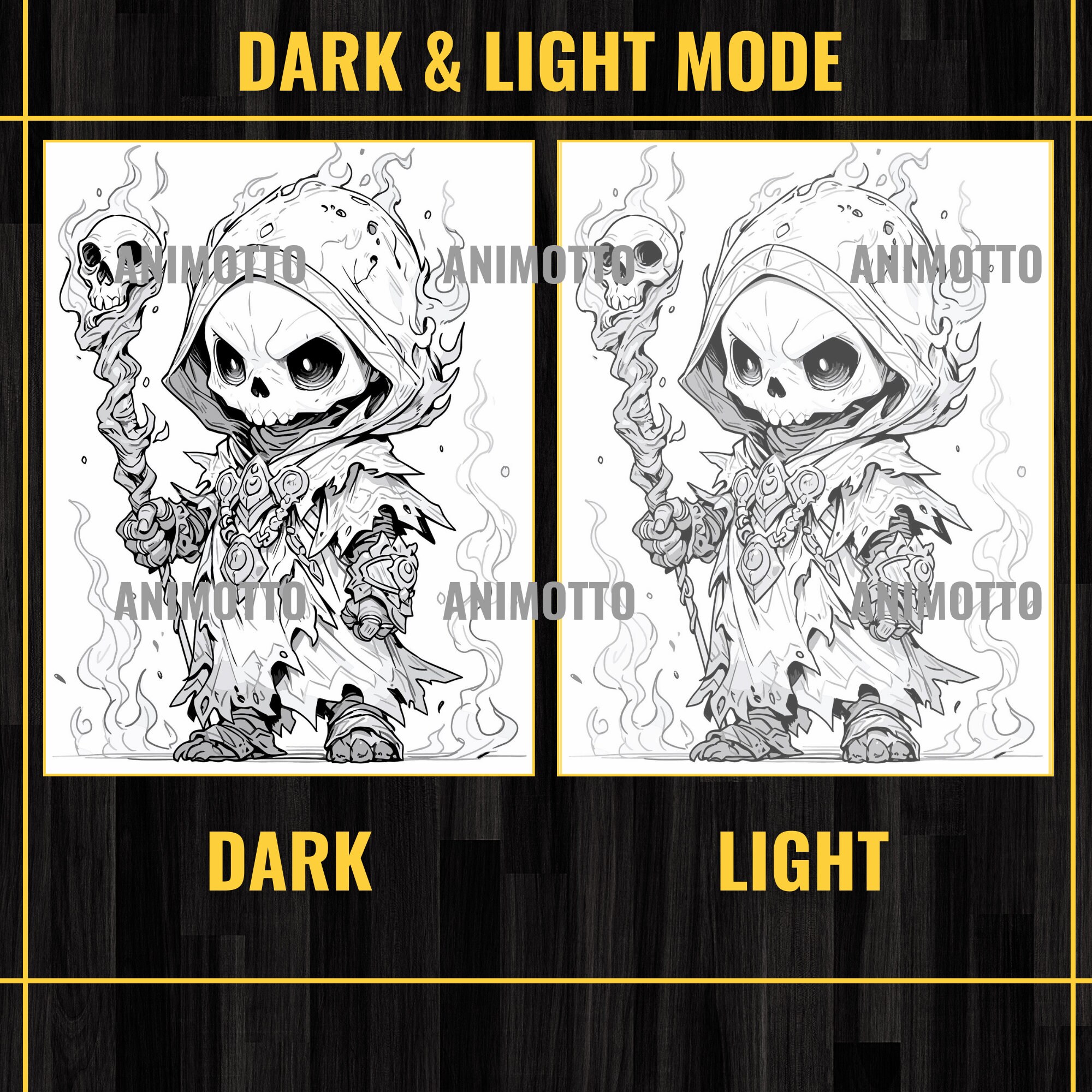 Chibi Anime Necromancers Adult Coloring Book 85 Kawaii - Etsy