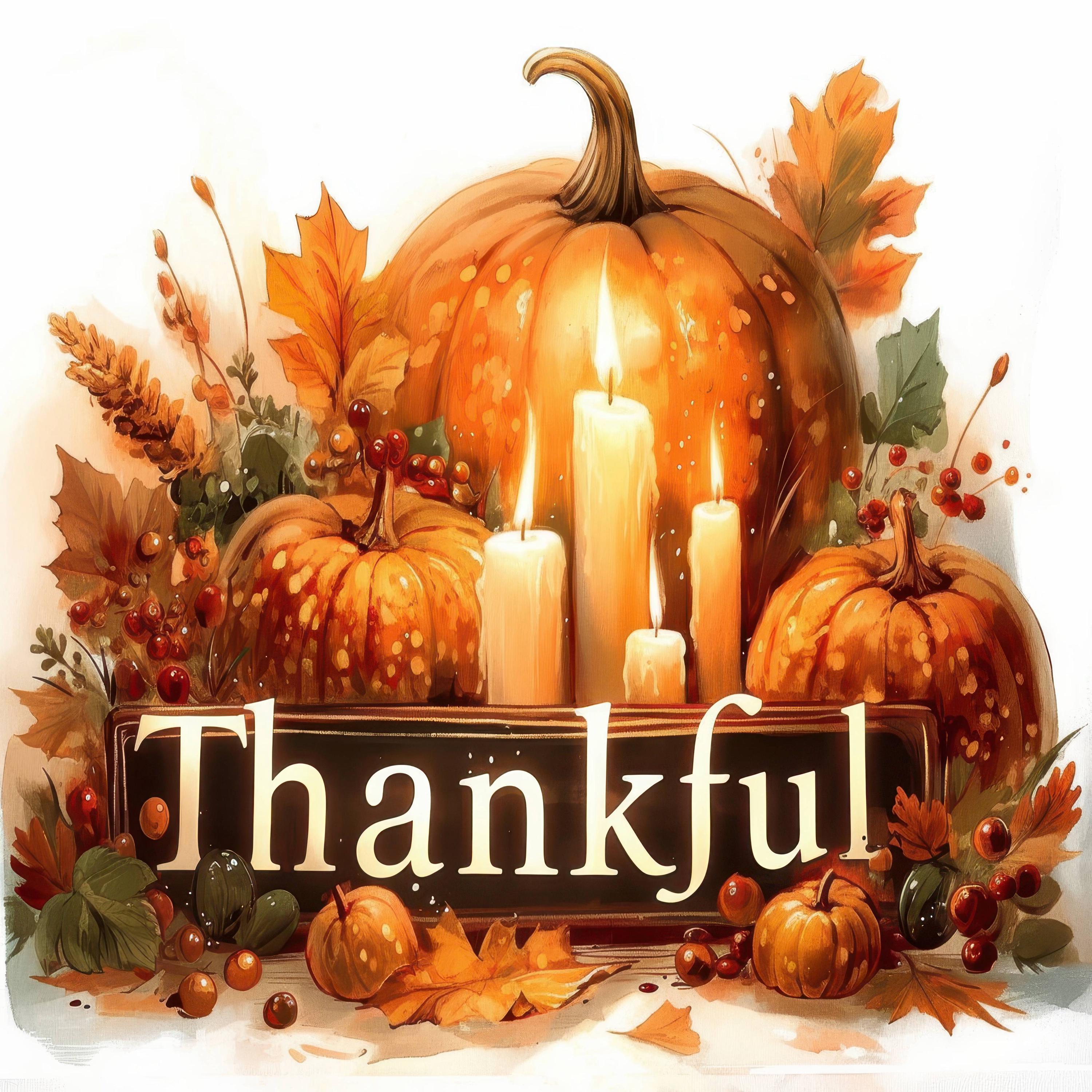 10 Fall Thanksgiving Clipart Bundle 2, Fall Harvest Illustration ...