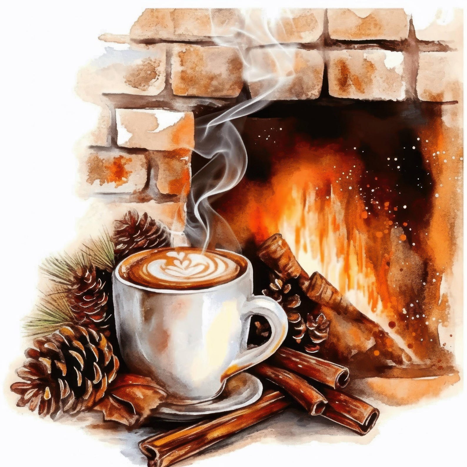 12 Cozy Hot Chocolate Clipart Bundle, Winter Drink Illustration ...