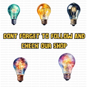 Watercolor Light Bulb Clipart | Colorful Light Bulb Illustrations ...