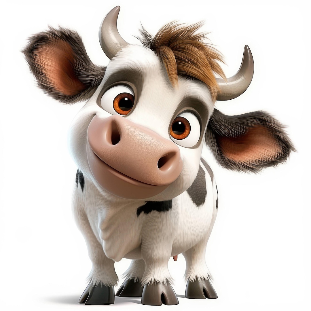 14 Funny Quirky Cows Clipart Bundle, Printable Adorable Clipart, High ...