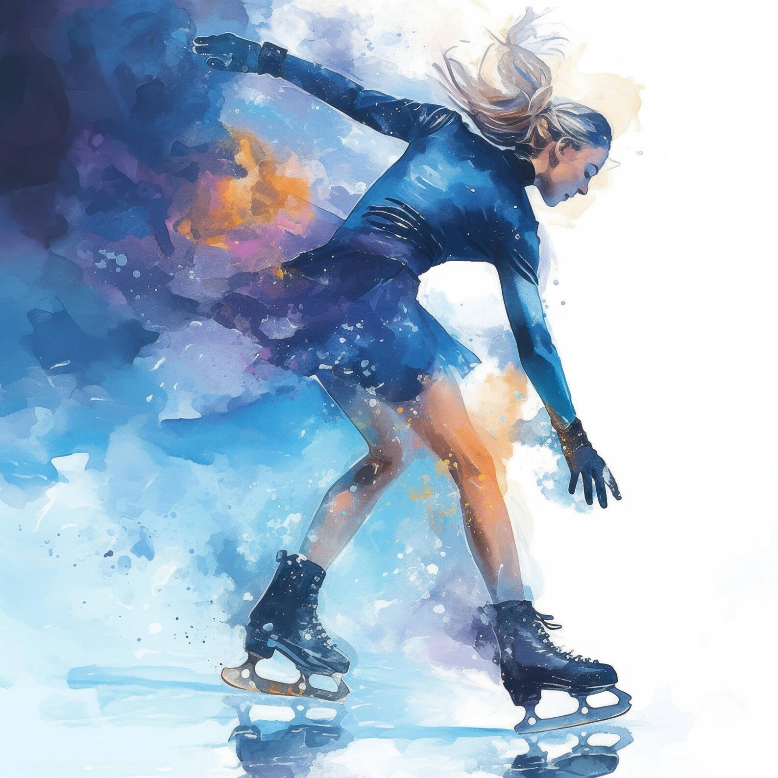 12 Ice Skating Clipart Bundle, Ice Sports Images Illustrations ...