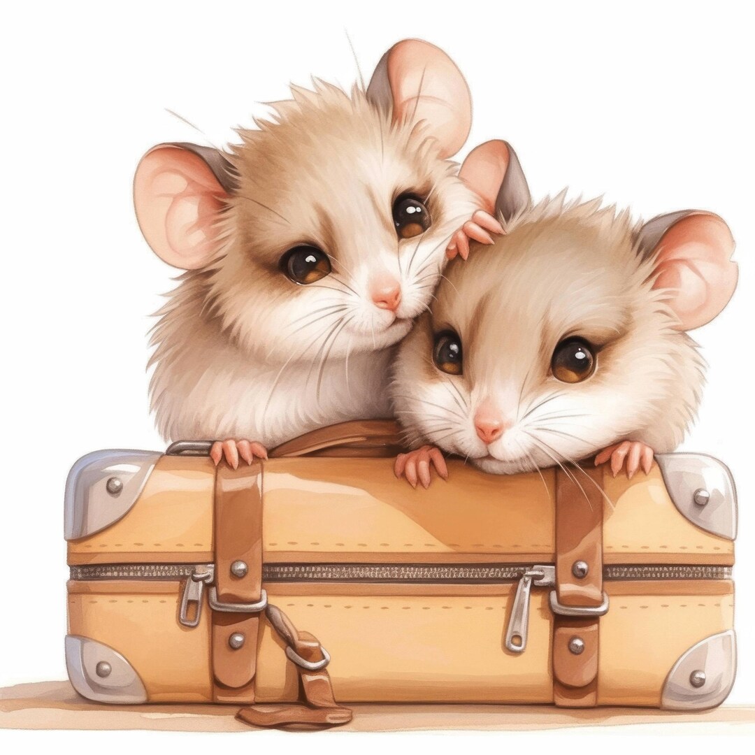 11 Traveling Mice Clipart Bundle, Adventurous Mouse Graphics, Printable ...
