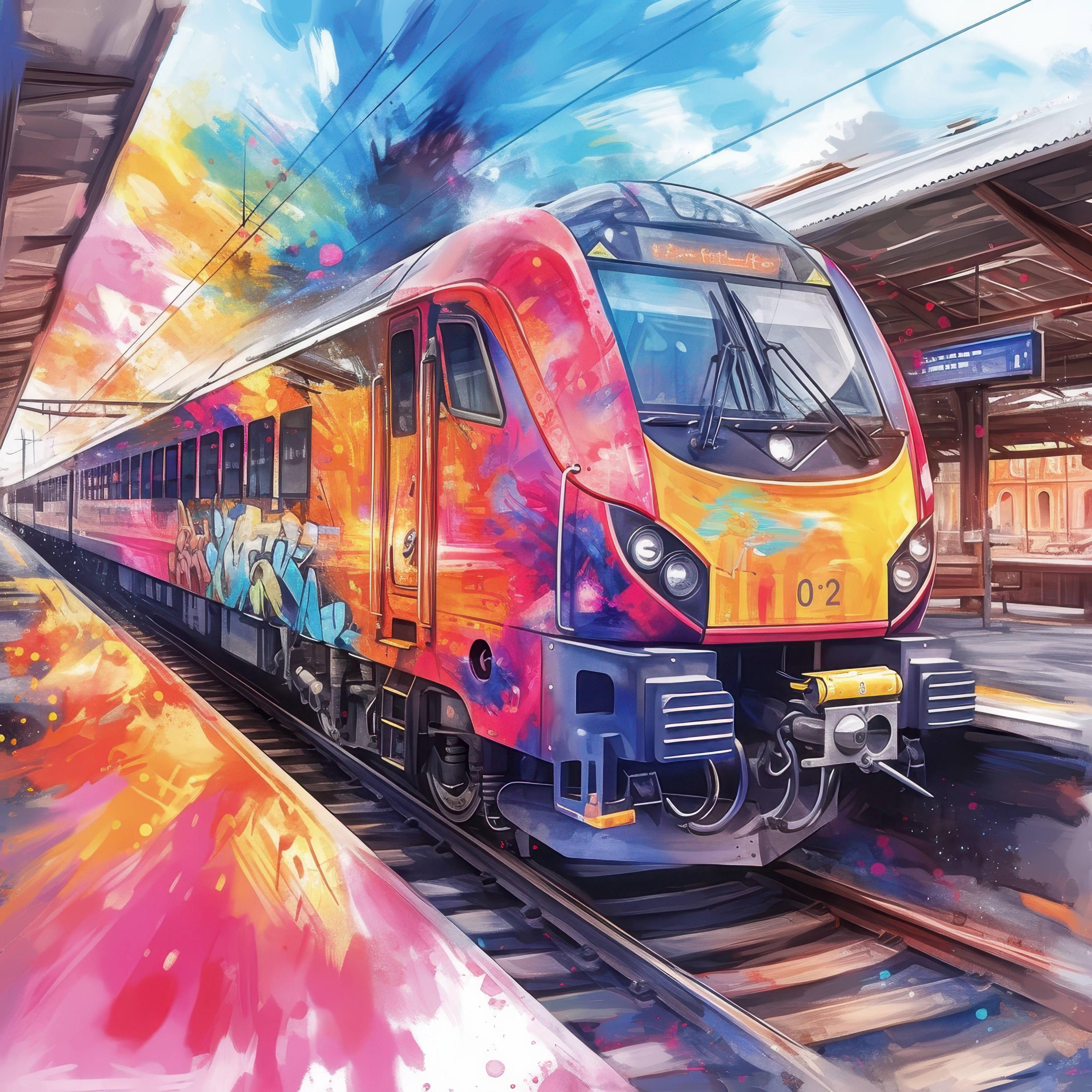 15 Graffiti Train Clipart Bundle, Urban Station Illustrations ...