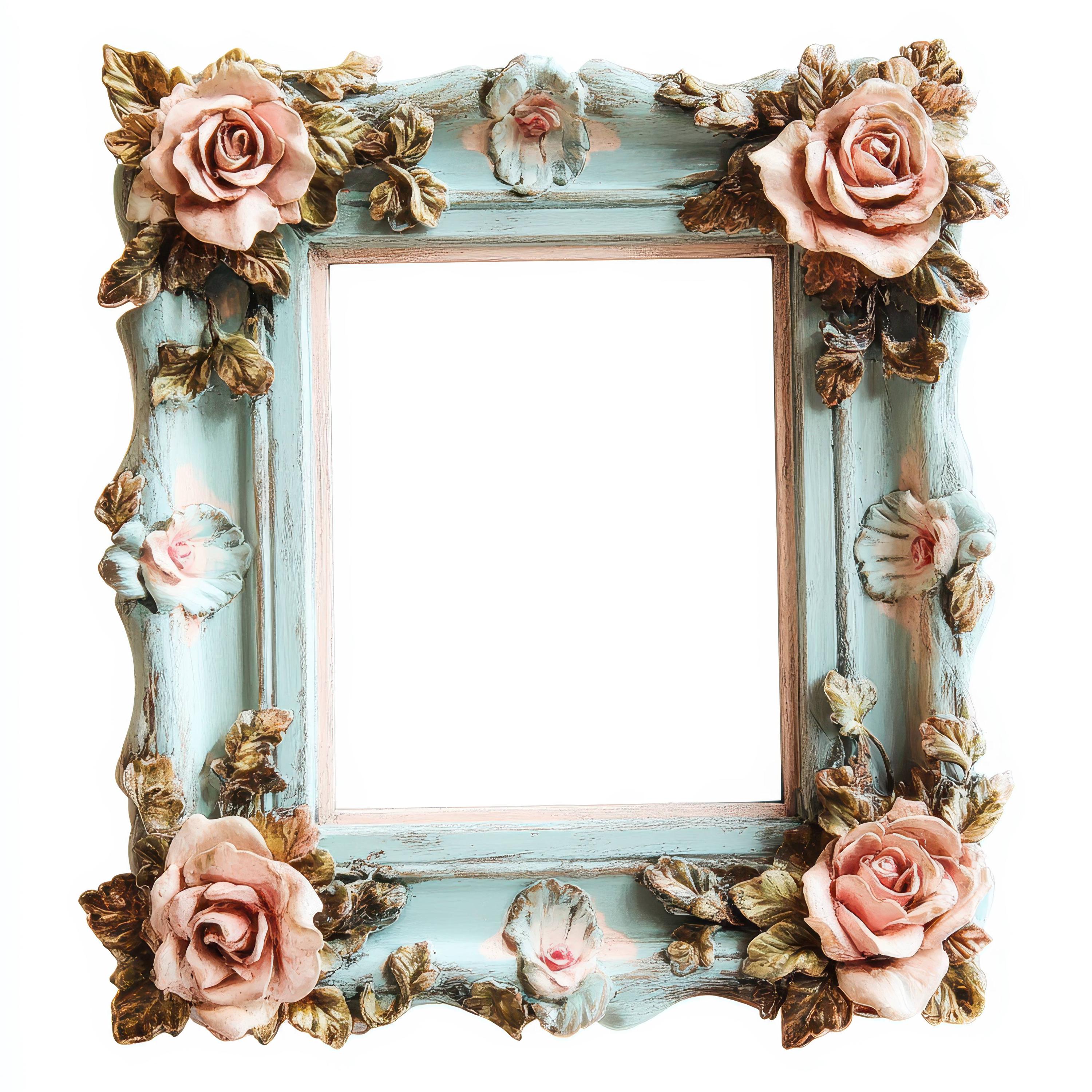 15 Rustic Rose Frames Clipart Bundle, Printable Watercolor Ornate ...