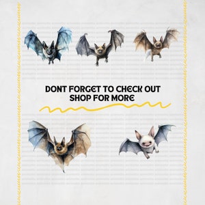 Watercolor Bats Clipart Bundle, Cute Bats Clipart Set, Spooky Bat ...